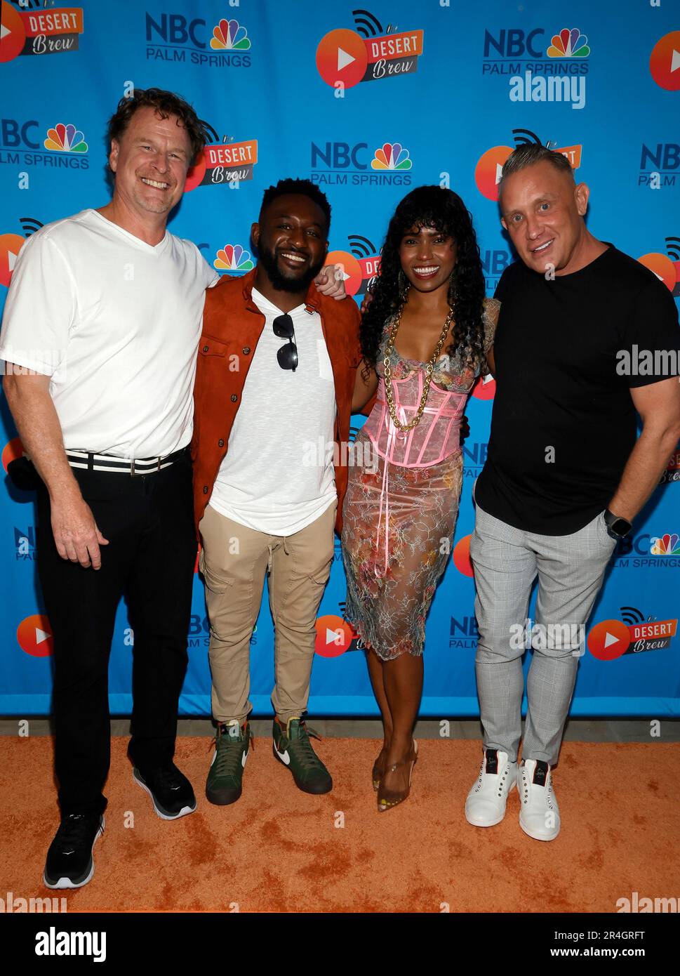 Palm Springs, Ca. 27th May, 2023. Rasheed Louis, Tina Rainer, Gene W Howell at the NBC Palm ...