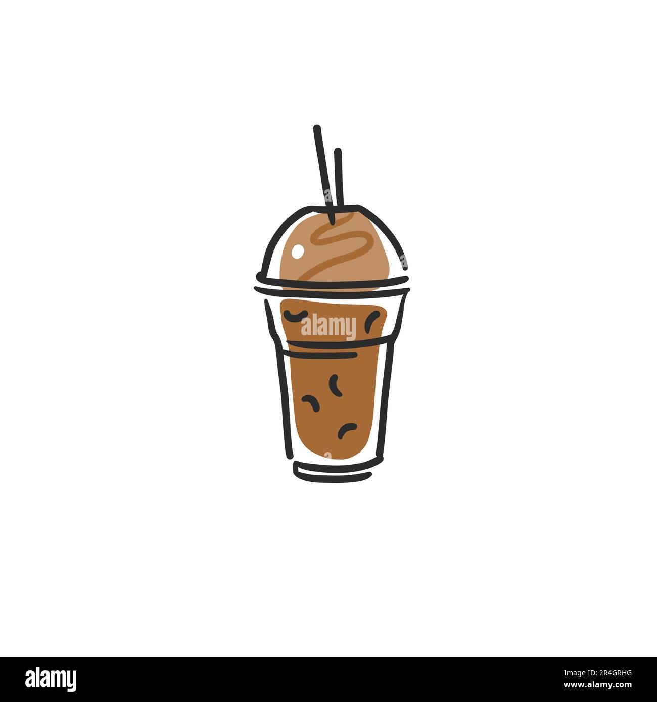 Drawn vector abstract graphic doodle simple minimalistic line ...