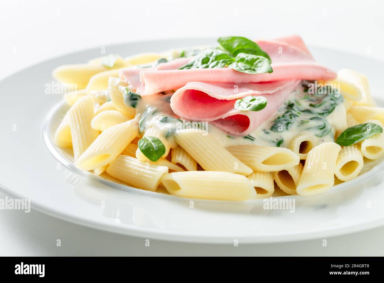 Delicious and fresh penne with ham and bechamel sauce. Most popular ...