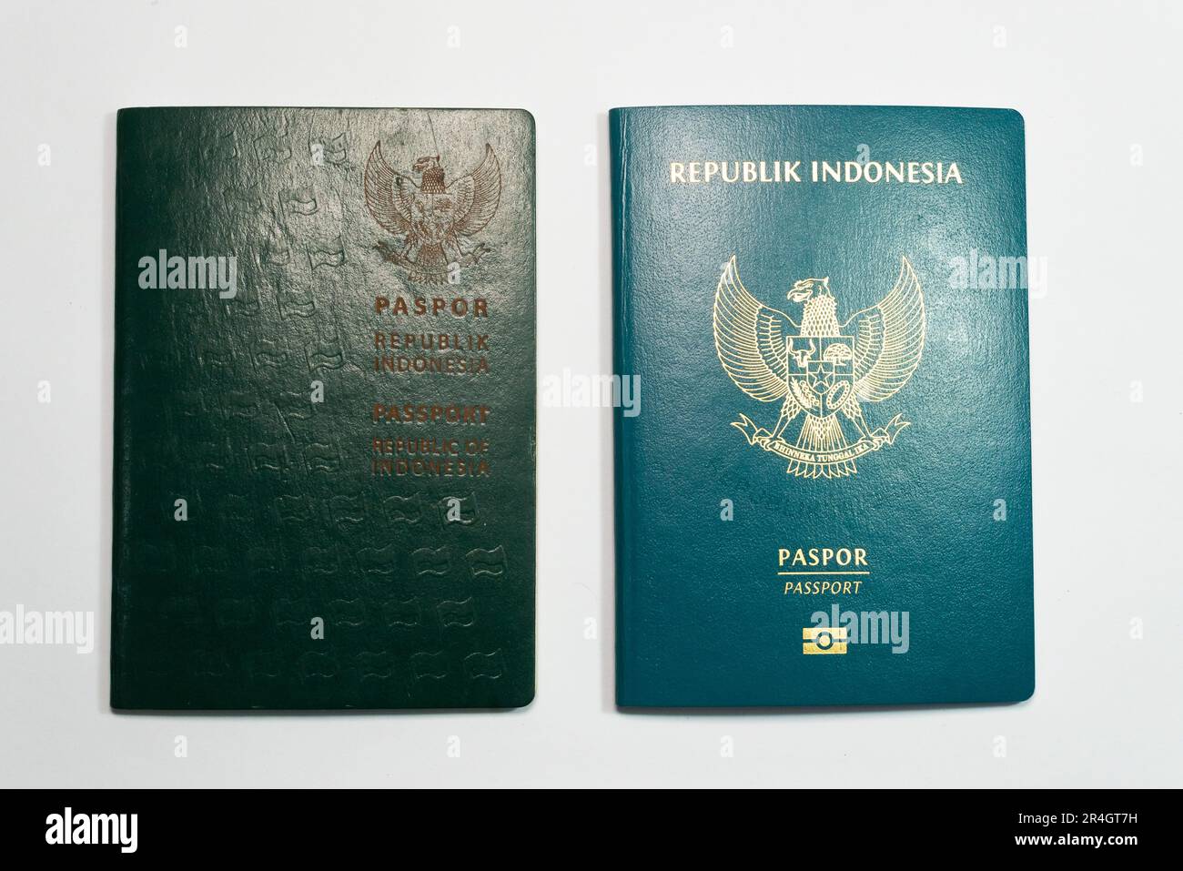 Indonesia biometric passport on white background Stock Photo - Alamy