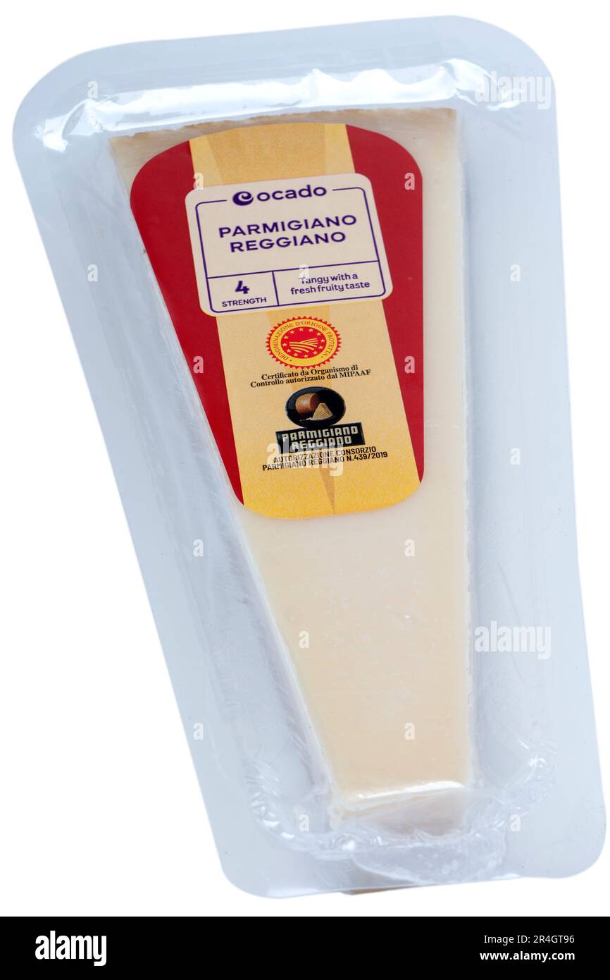 Pack of Ocado Parmigiano Reggiano Cheese Stock Photo - Alamy