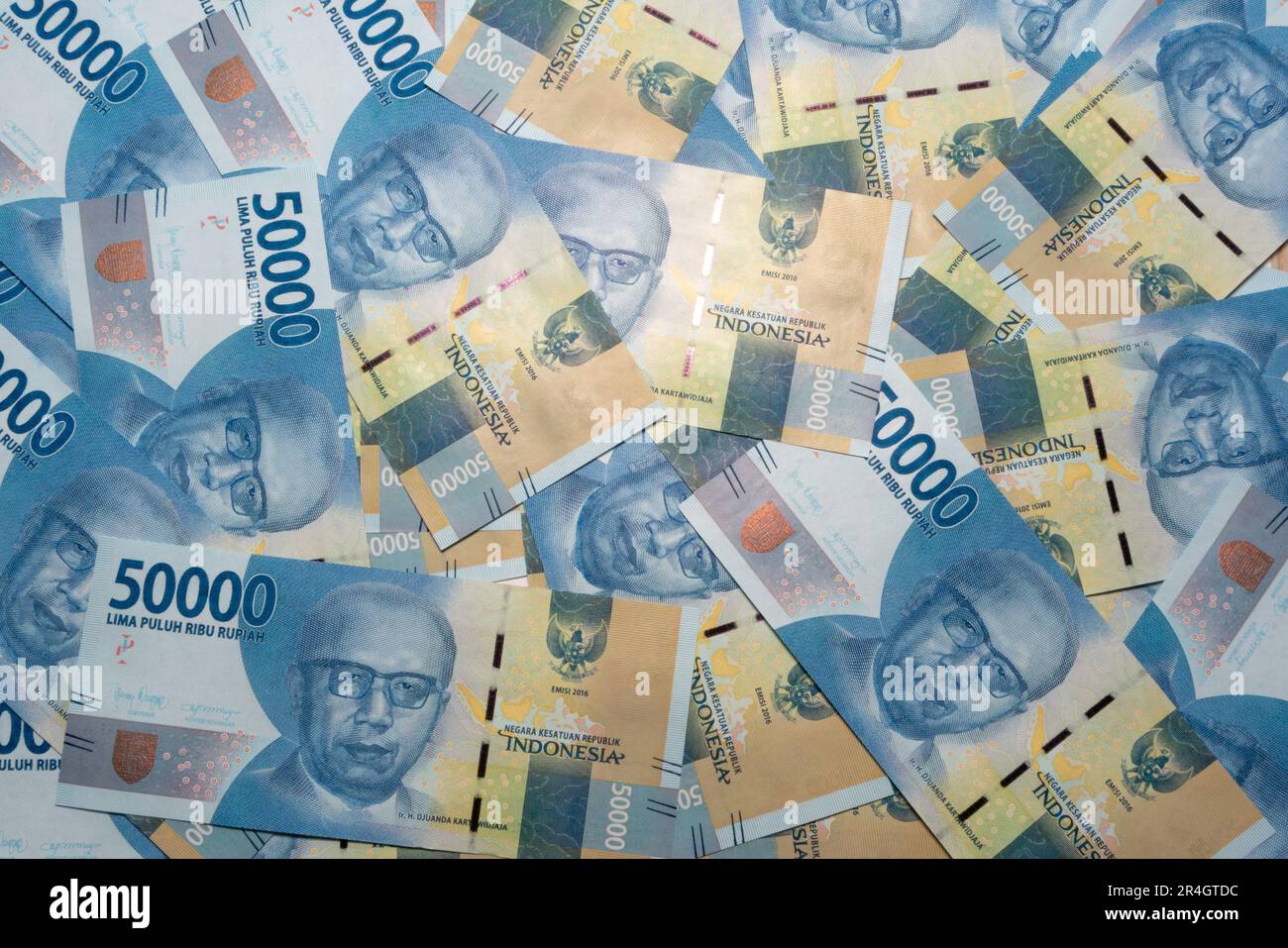 Background texture of Indonesia currency of 50000 rupiah money 2016 ...