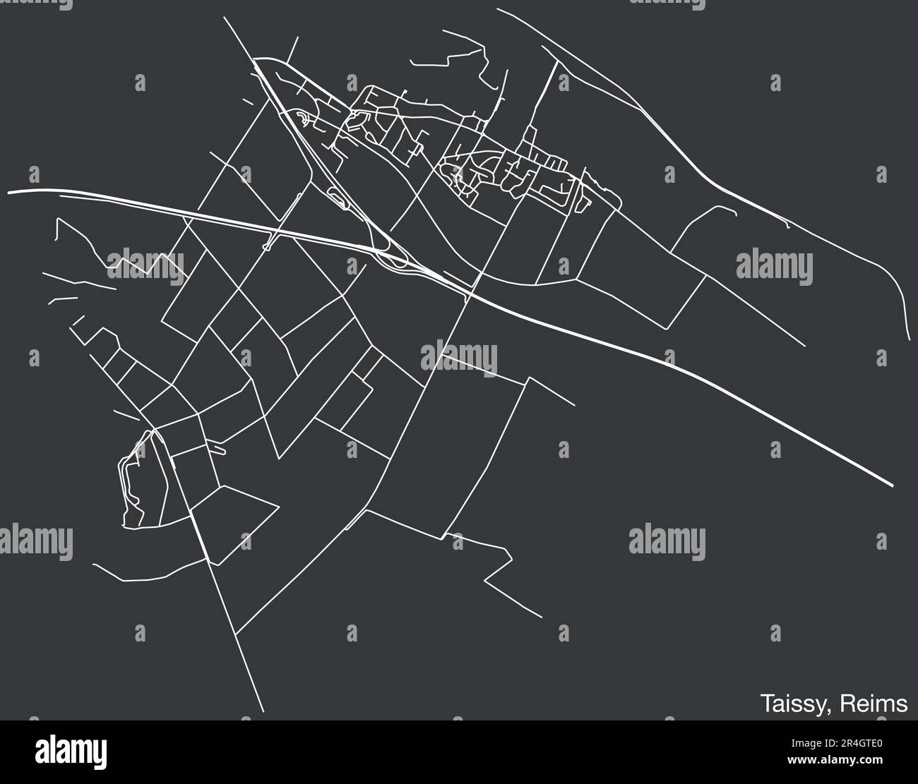 Street roads map of the TAISSY COMMUNE, REIMS Stock Vector Image & Art ...