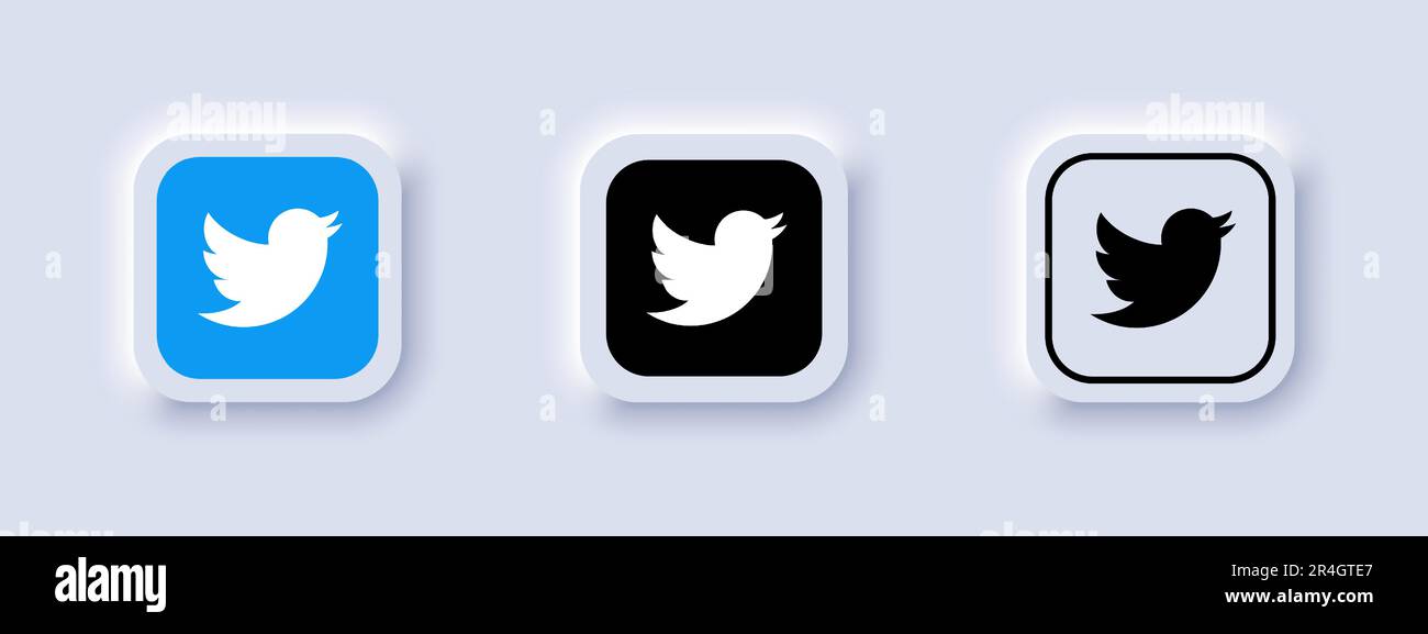 Twitter logo app icon Stock Vector Images - Alamy