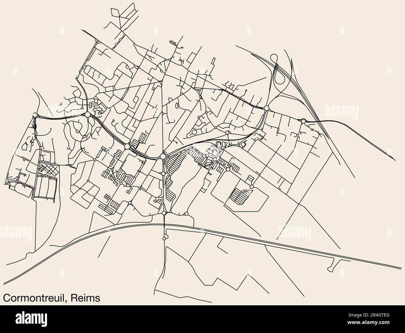 Reims map Stock Vector Images - Alamy
