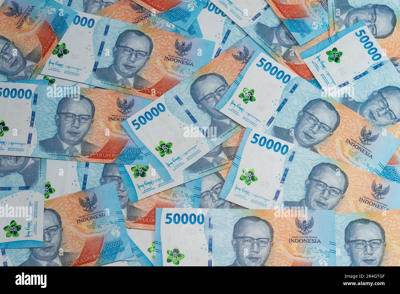 Background texture of Indonesia currency of 50000 rupiah money newest ...