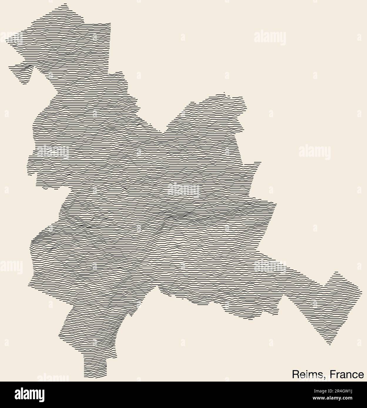 Topographic relief map of REIMS, FRANCE Stock Vector Image & Art - Alamy