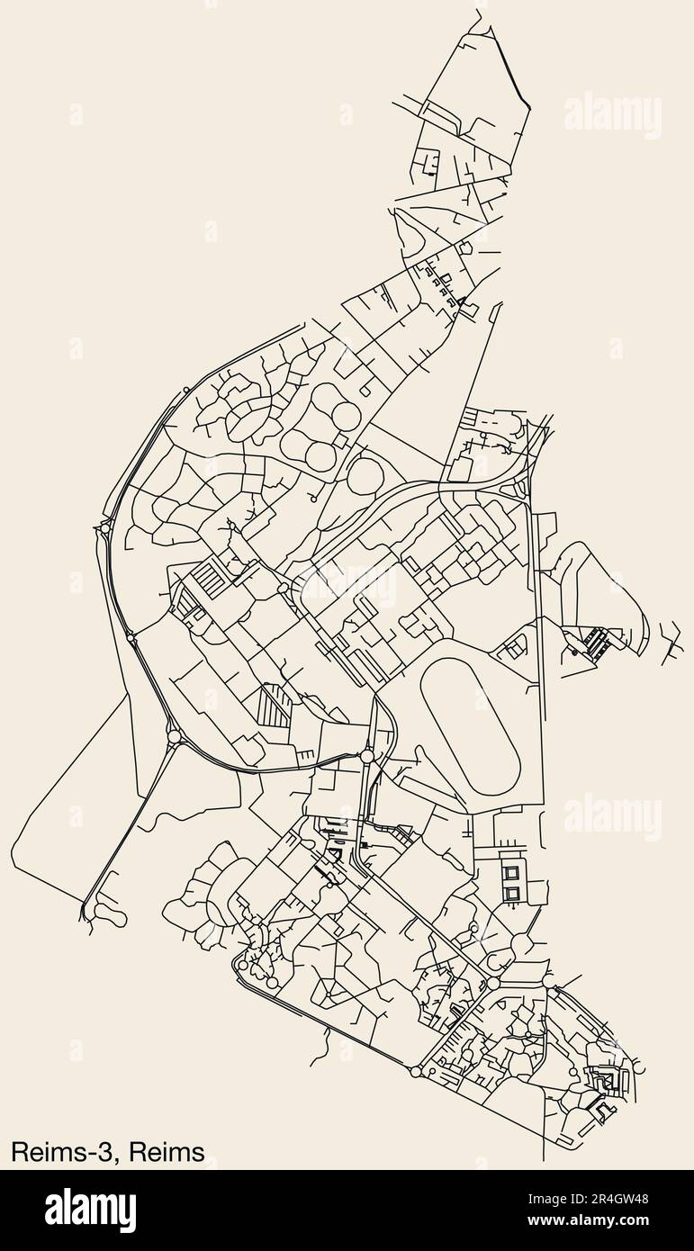 Reims map vector hi-res stock photography and images - Alamy