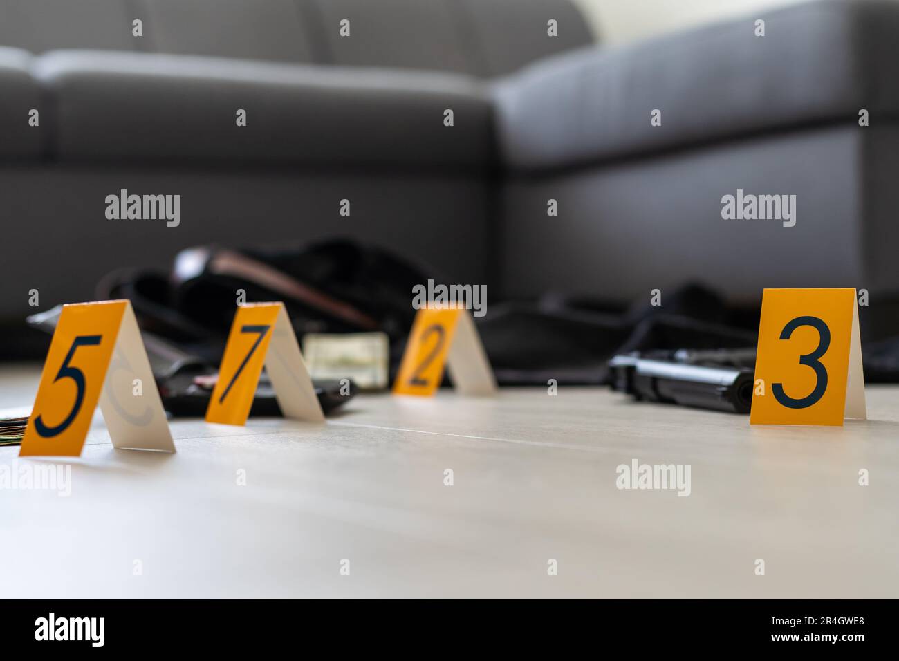 Crime scene investigation - numbering of evidences after the murdering ...