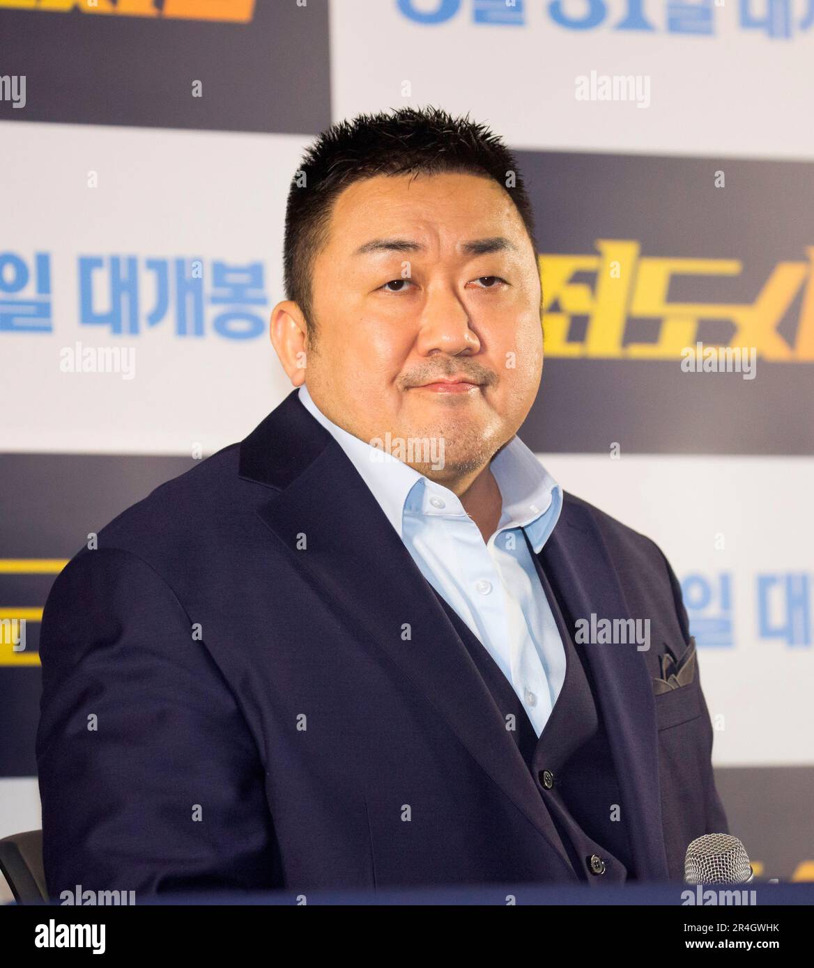 Ma Dong-Seok, May 22, 2023 : Korean-American actor Ma Dong-Seok (Don Lee) attends a press ...