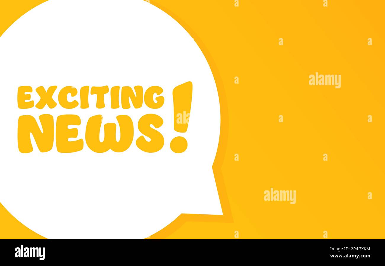 Exciting news. Speech bubble with Exciting news text. 2d illustration ...