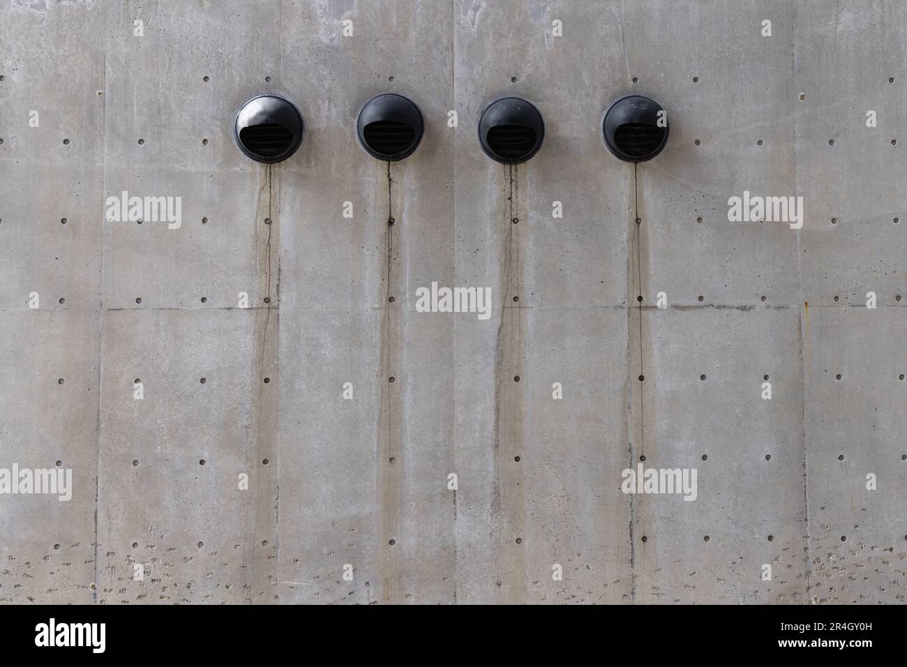 picture of ventilation outlets at the wall of a concrete building Stock ...