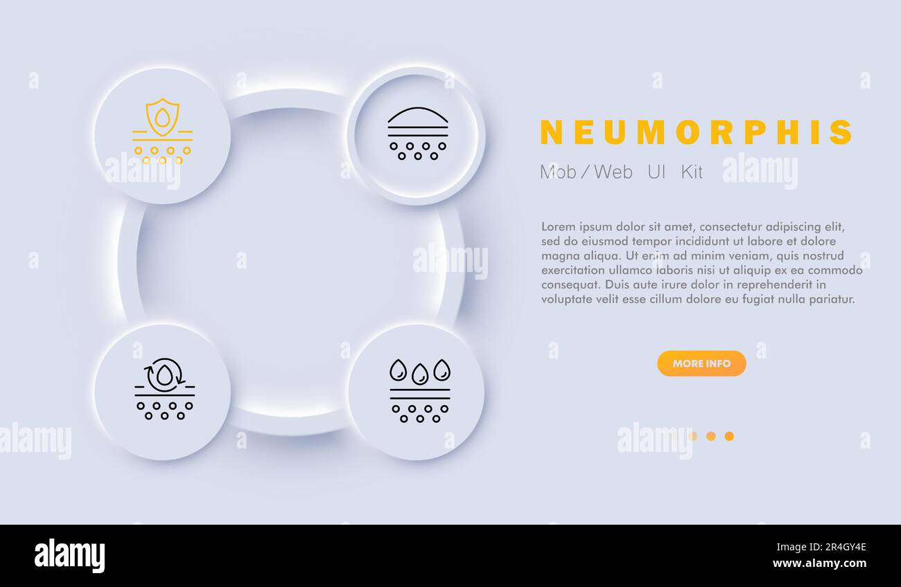 Skin moisturization icon set. Maintaining healthy and hydrated skin and ...