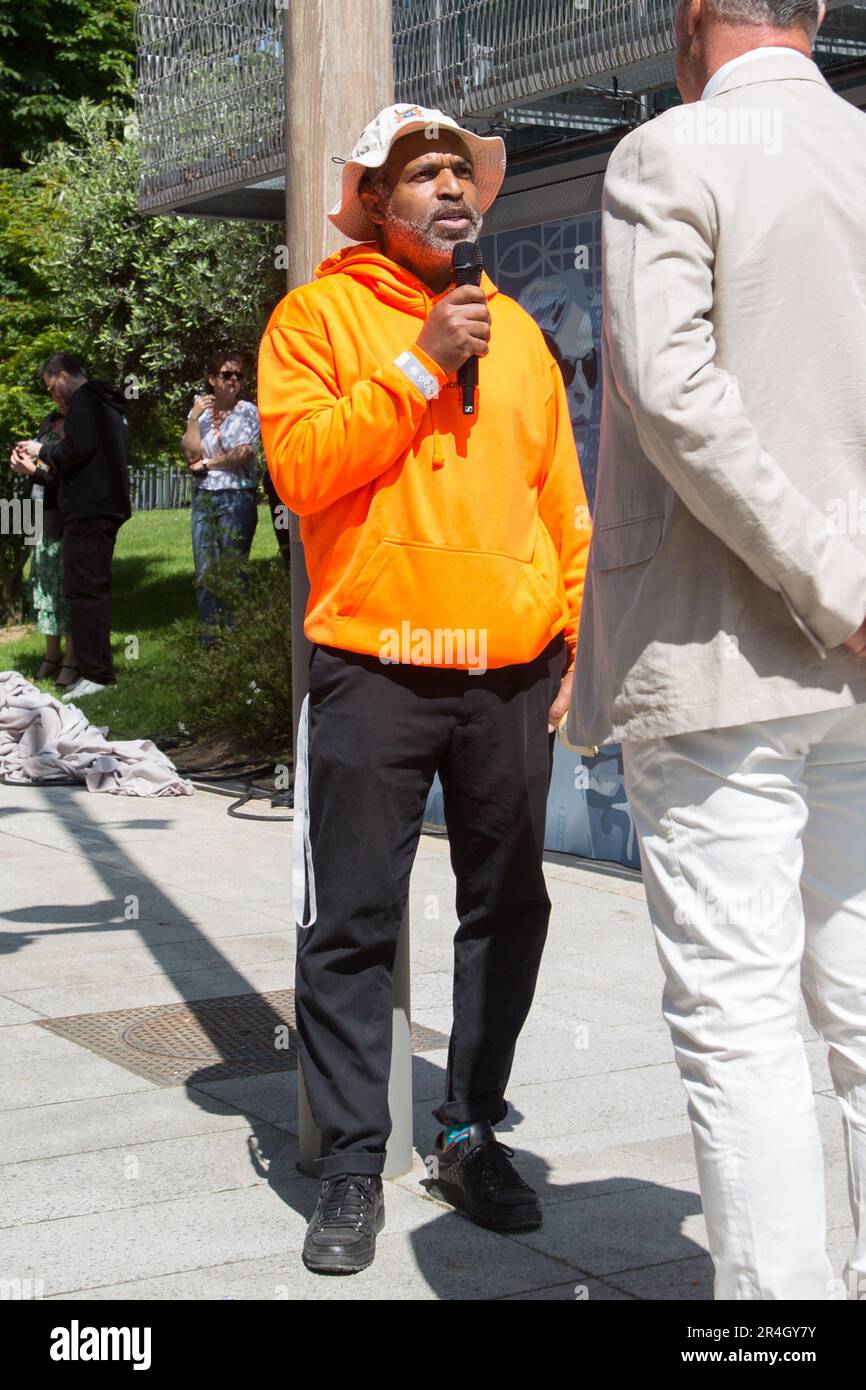 Paris, France. 28th May, 2023. Artist Jay Ramier attends the ...