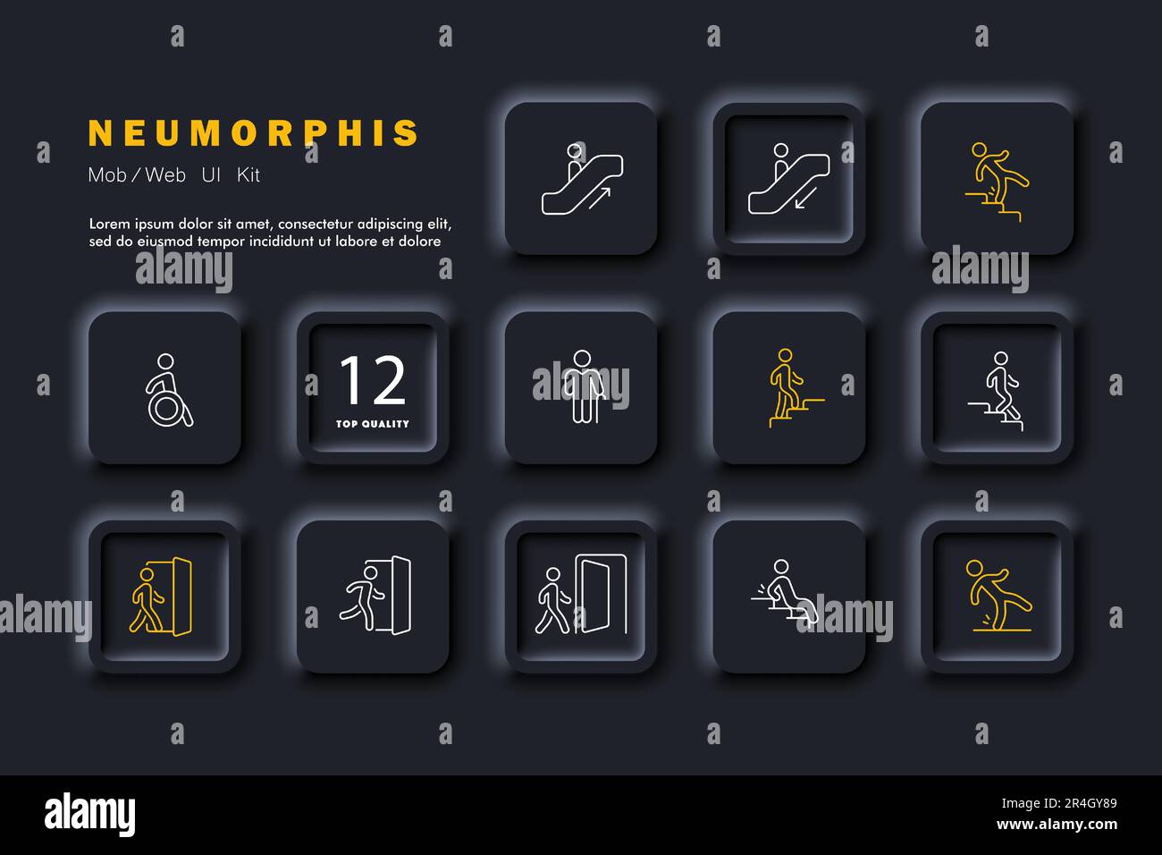 Traffic sign icon set. Symbols and arrows indicating different types of ...