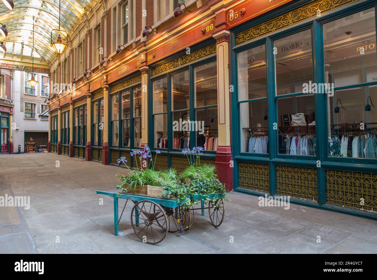 Interior of Victorian built Leadenhall Market London England Stock ...