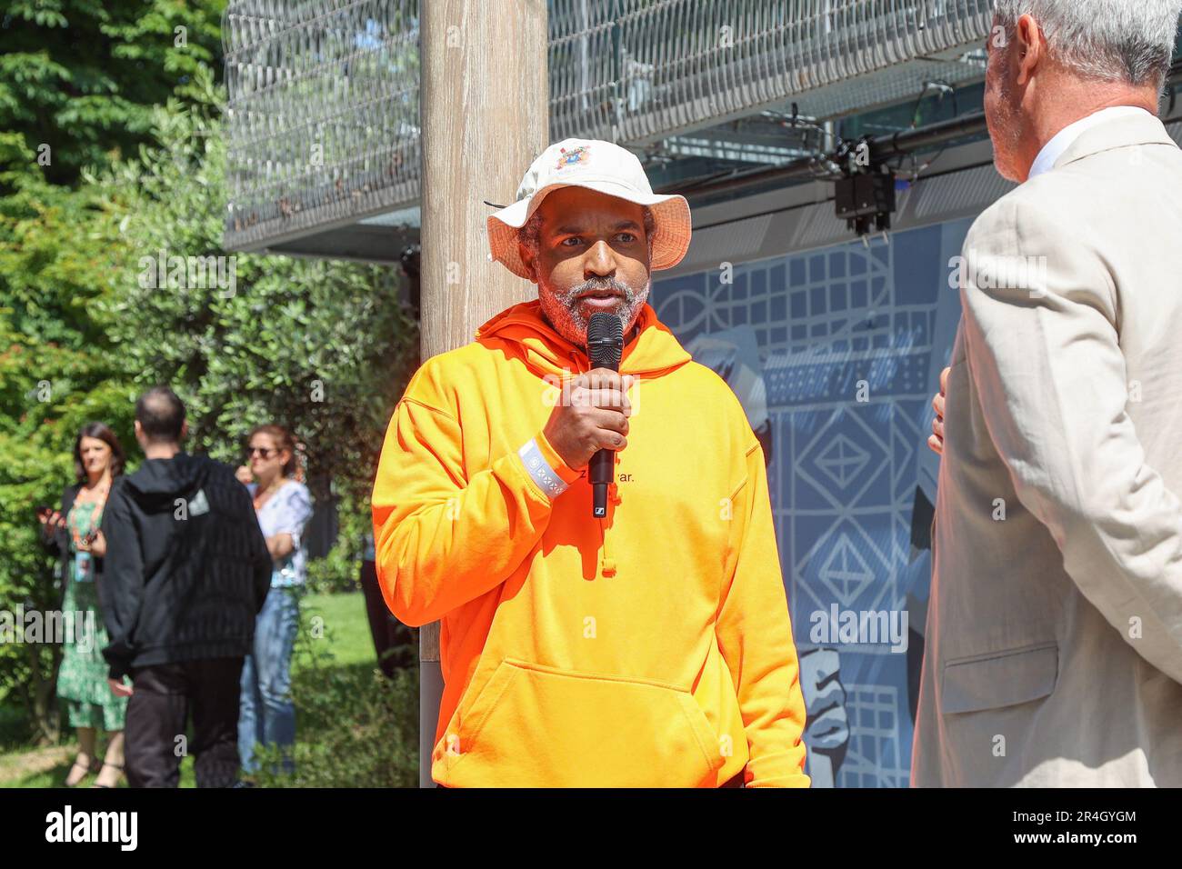Paris, France. 28th May, 2023. Artist Jay Ramier attends the ...