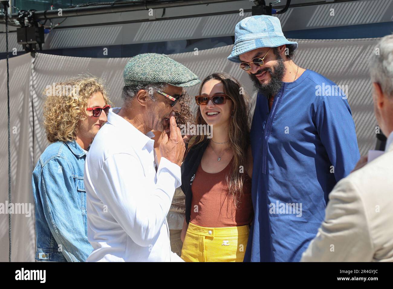 Paris, France. 28th May, 2023. Yannick Noah, Joalukas Noah, Jenaye Noah, Joakim Noah, Eleejah ...