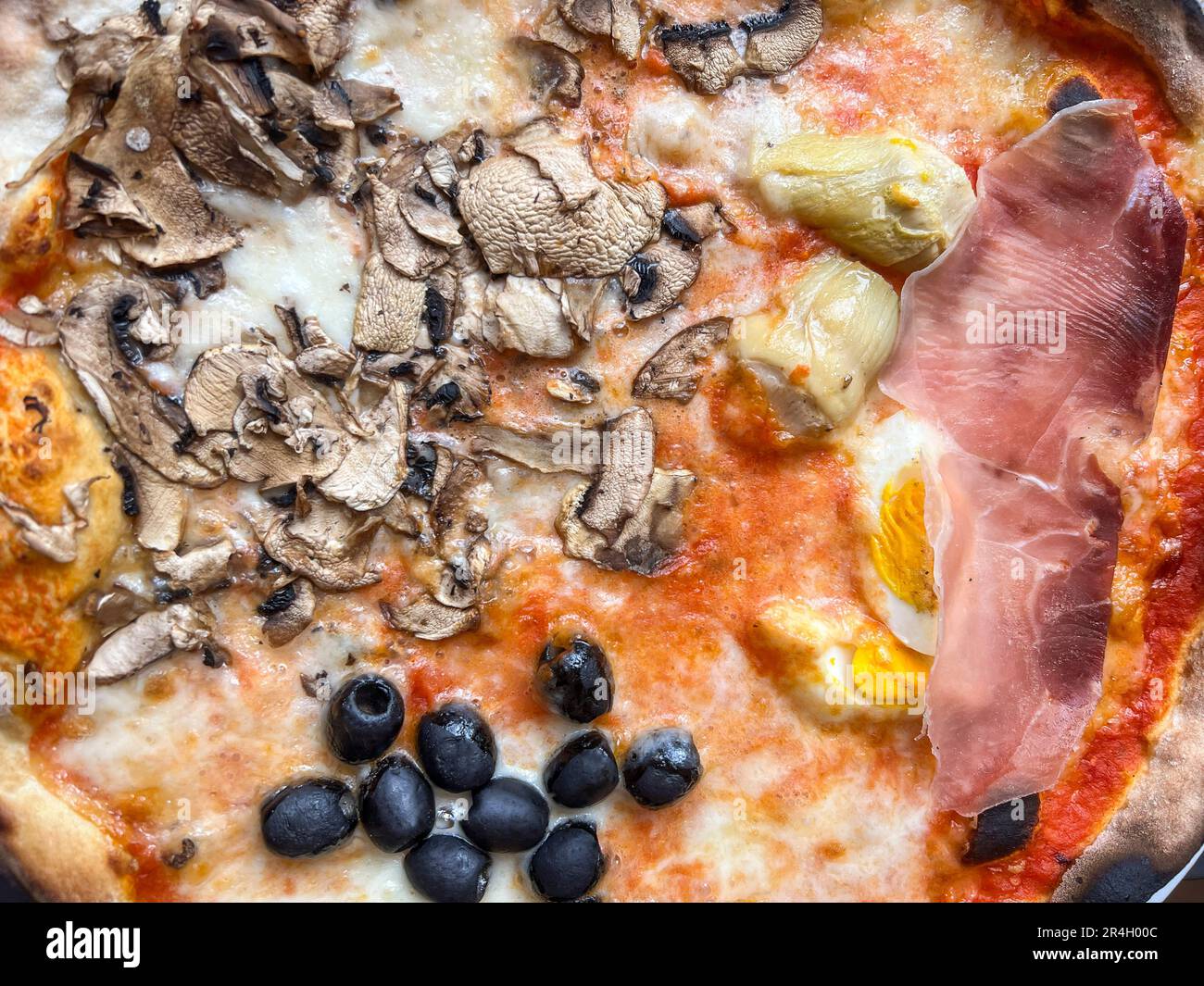 pizza, top view delicious and beautiful typical italian pizza with ...