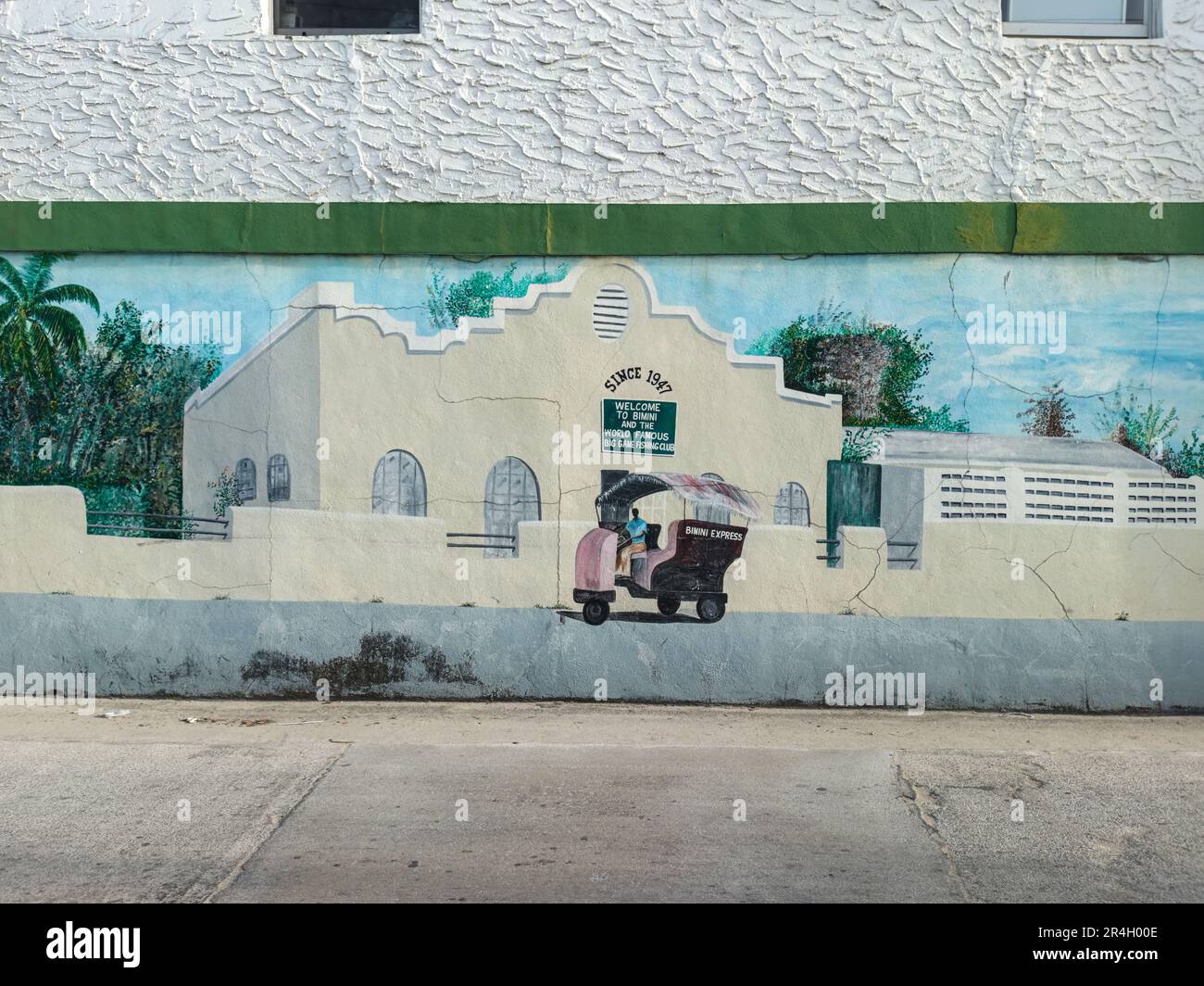 Murals in Alice Town, North Bimini, Bahamas Stock Photo - Alamy