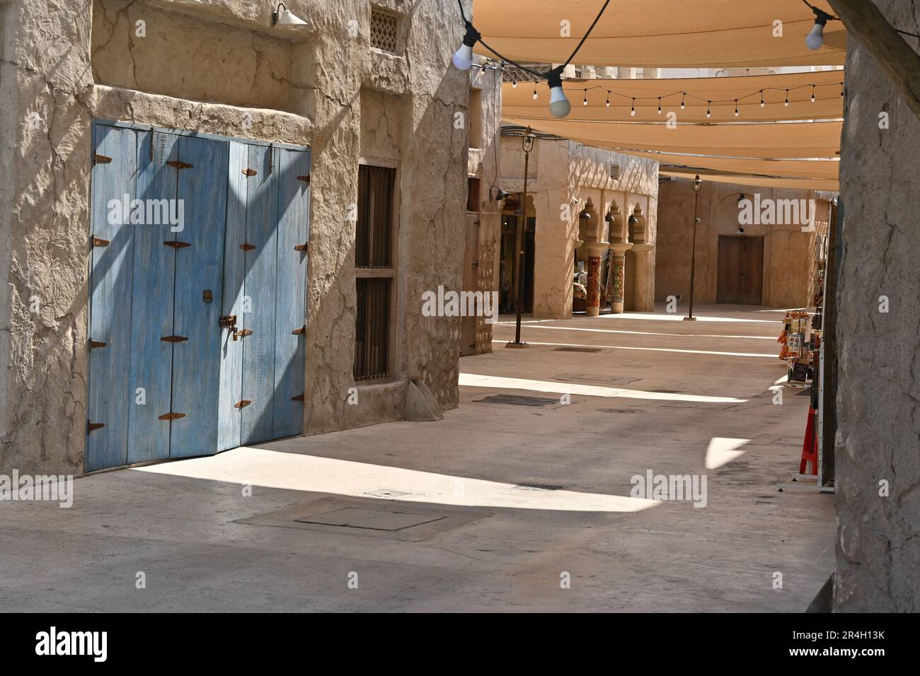View of an alley inside Al Fahidi in Deira, one of the oldest and most ...