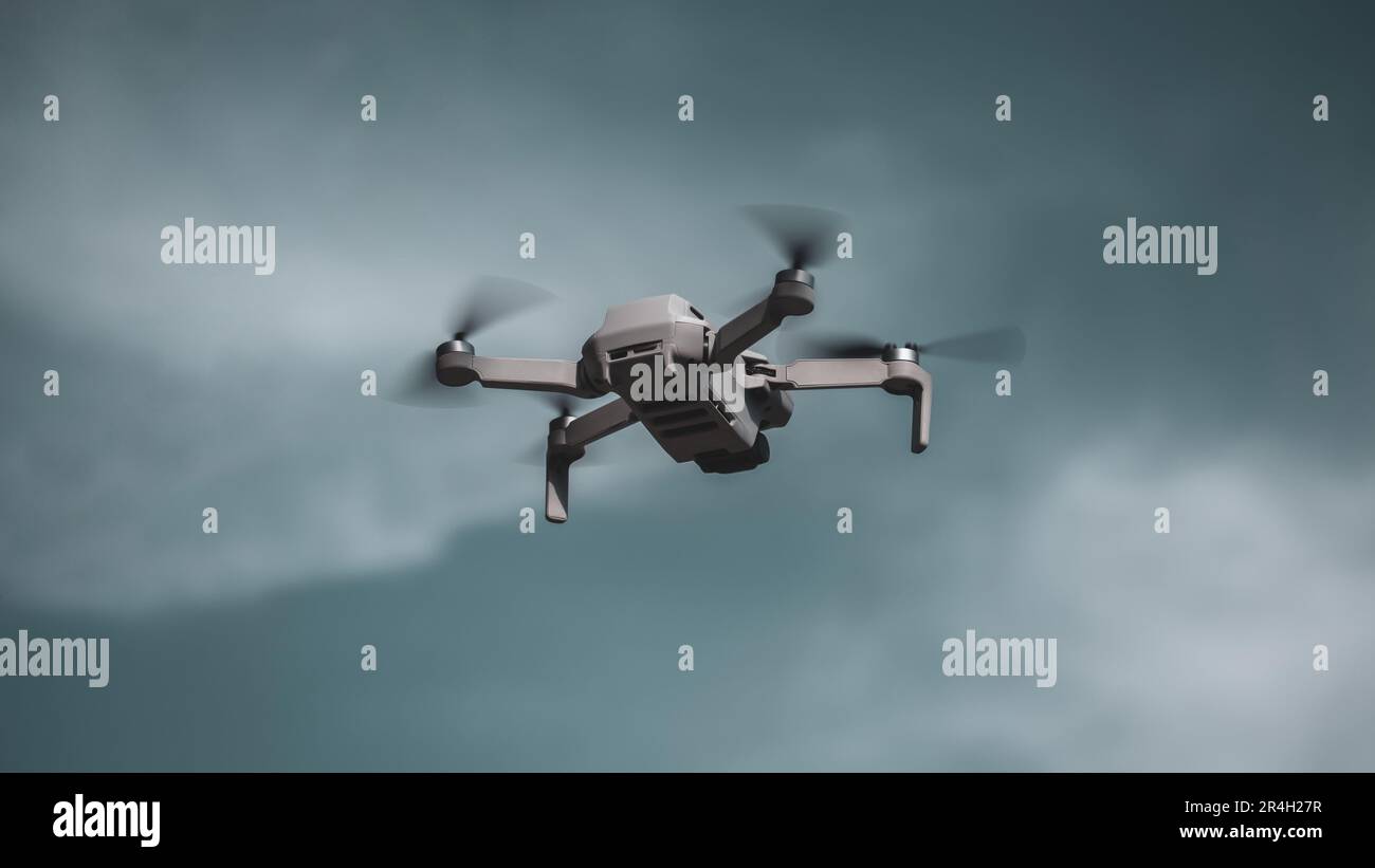Drone in flight Stock Photo - Alamy