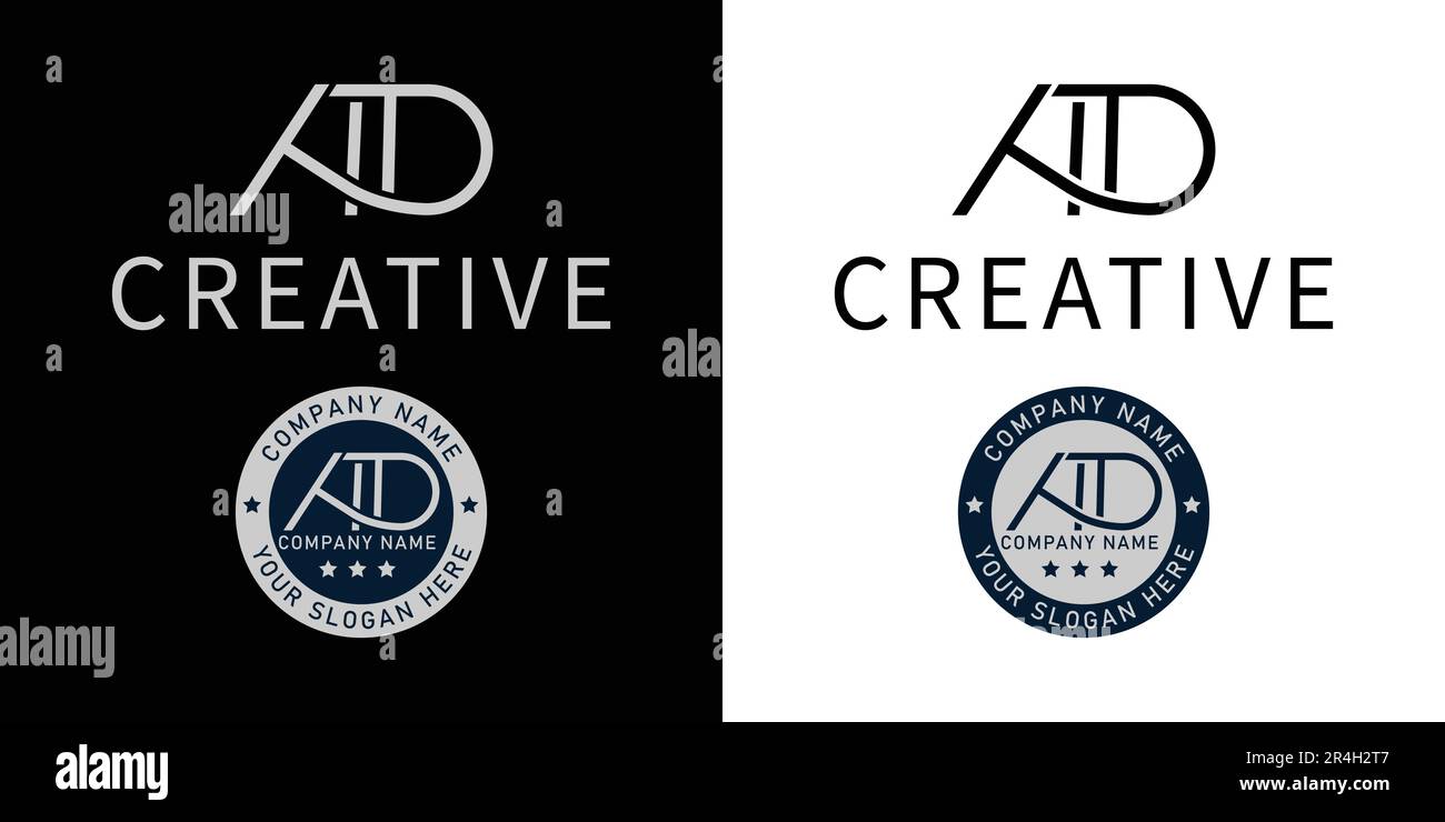 Letters abstract logo AD. simple design editable Stock Vector Image ...