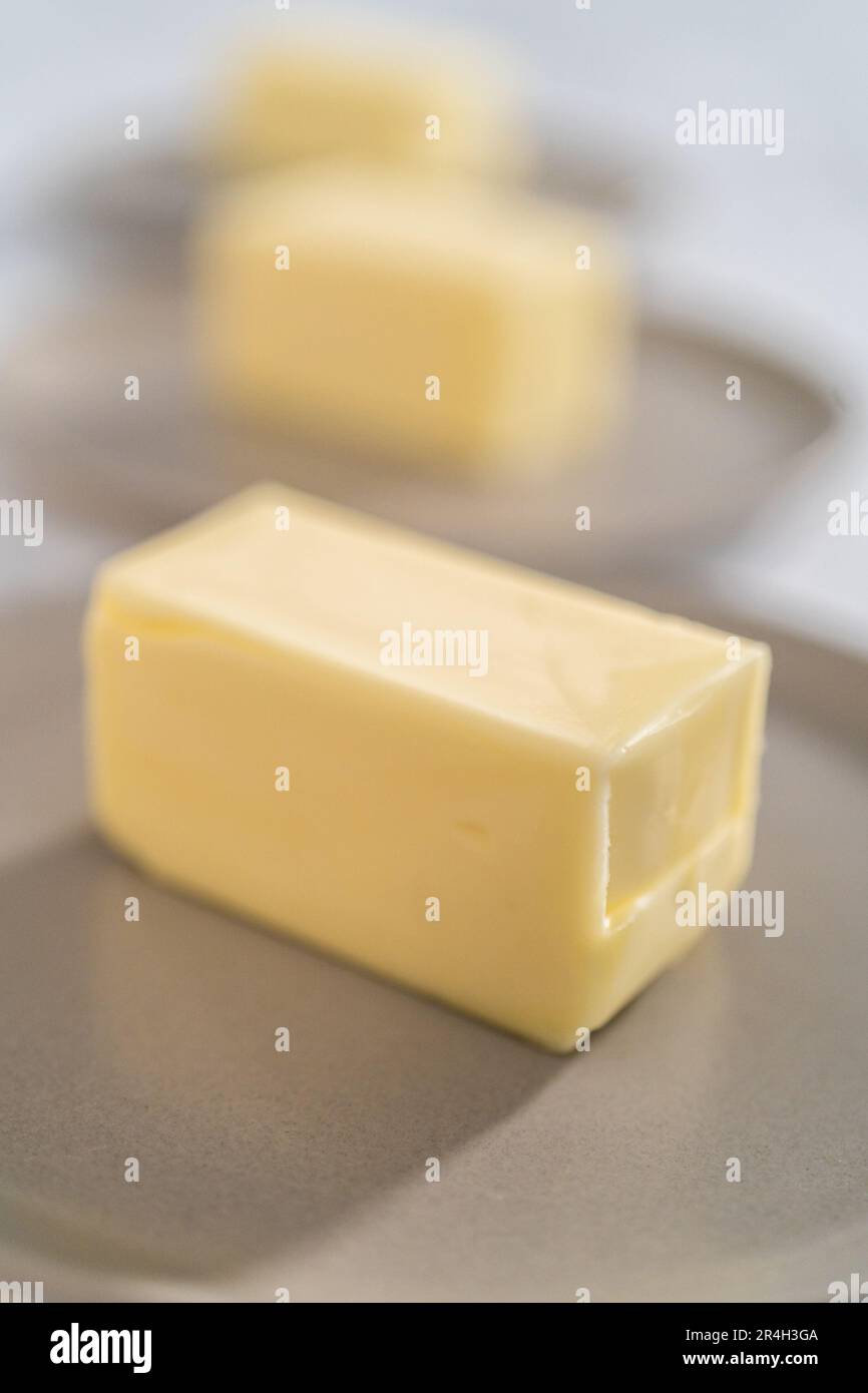 Melting unsalted butter Stock Photo - Alamy