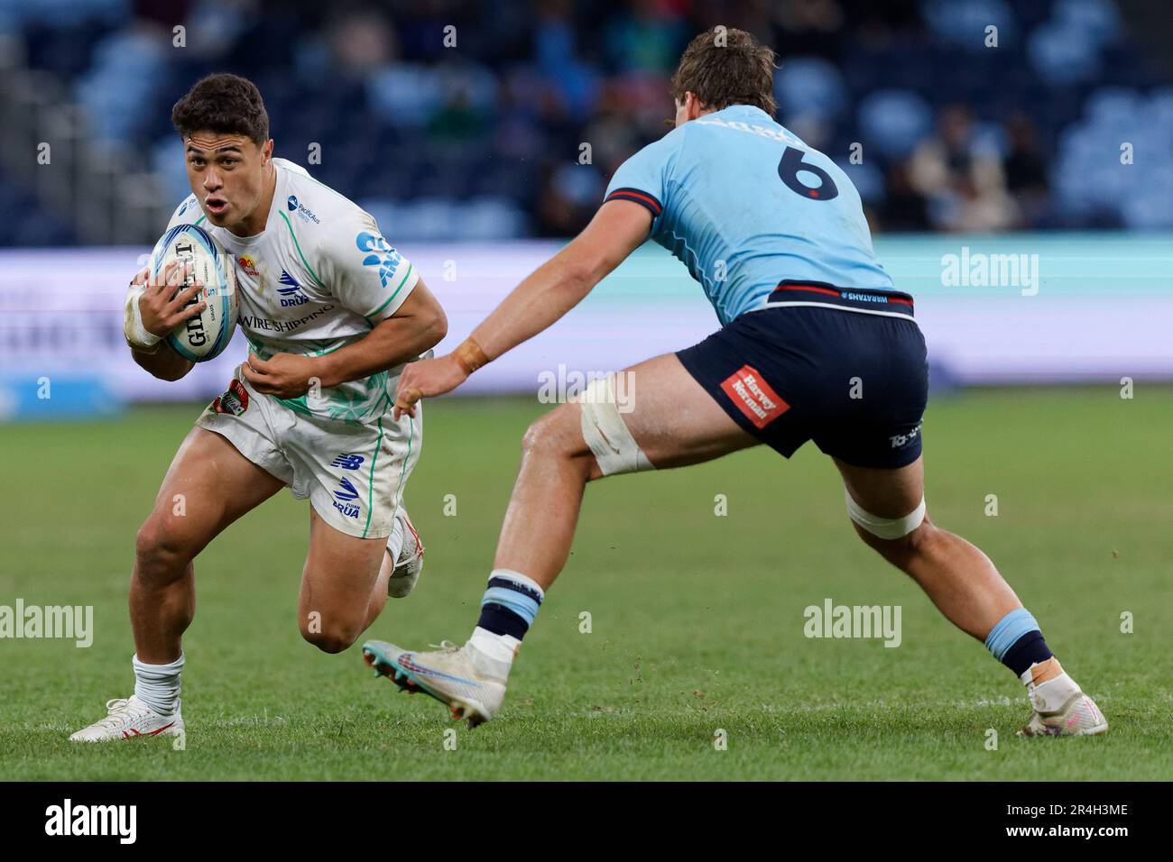 Caleb Muntz of Fiji runs the ball during the Super Rugby Pacific match ...