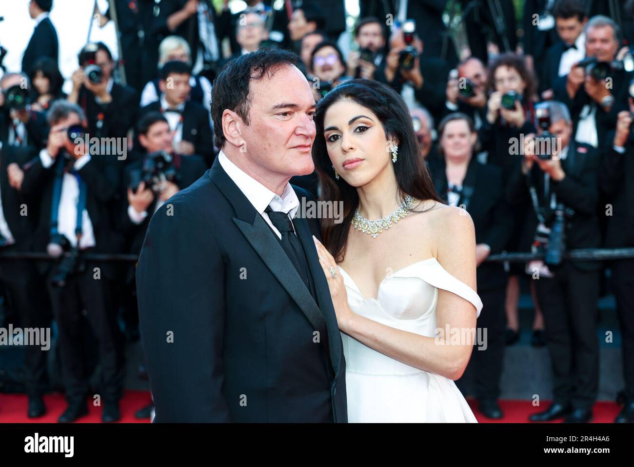 Cannes, France. 27th May, 2023. CANNES - MAY 27: Quentin Tarantino and Daniella Pick arrives to ...
