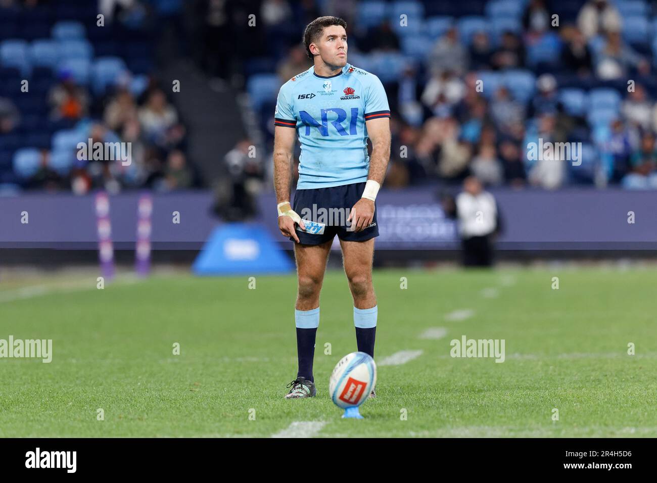 Ben Donaldson of the Waratahs prepares to kick a penalty during the ...