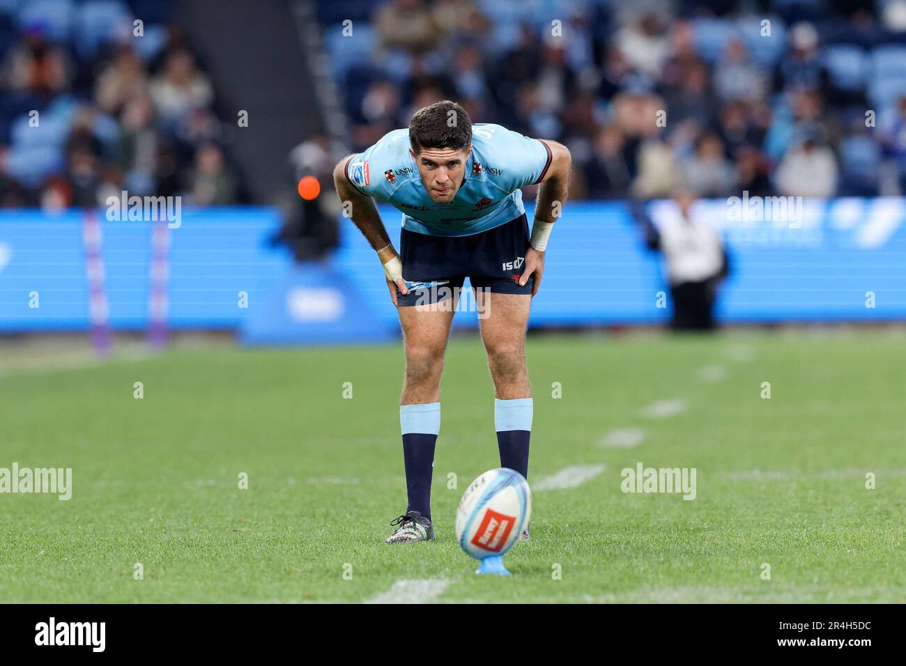 Ben Donaldson of the Waratahs prepares to kick a penalty during the ...
