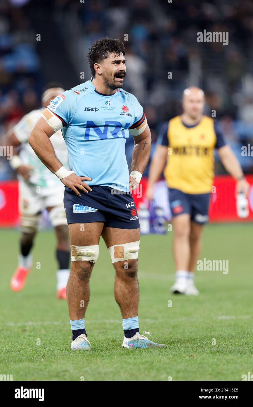 Charlie Gamble of the Waratahs looks on during the Super Rugby Pacific ...