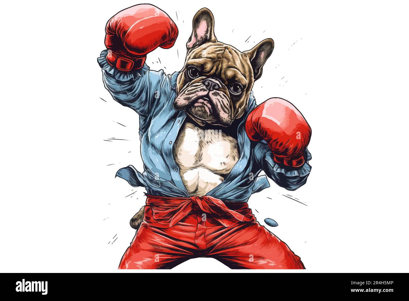 Boxing bulldog Stock Vector Images - Alamy
