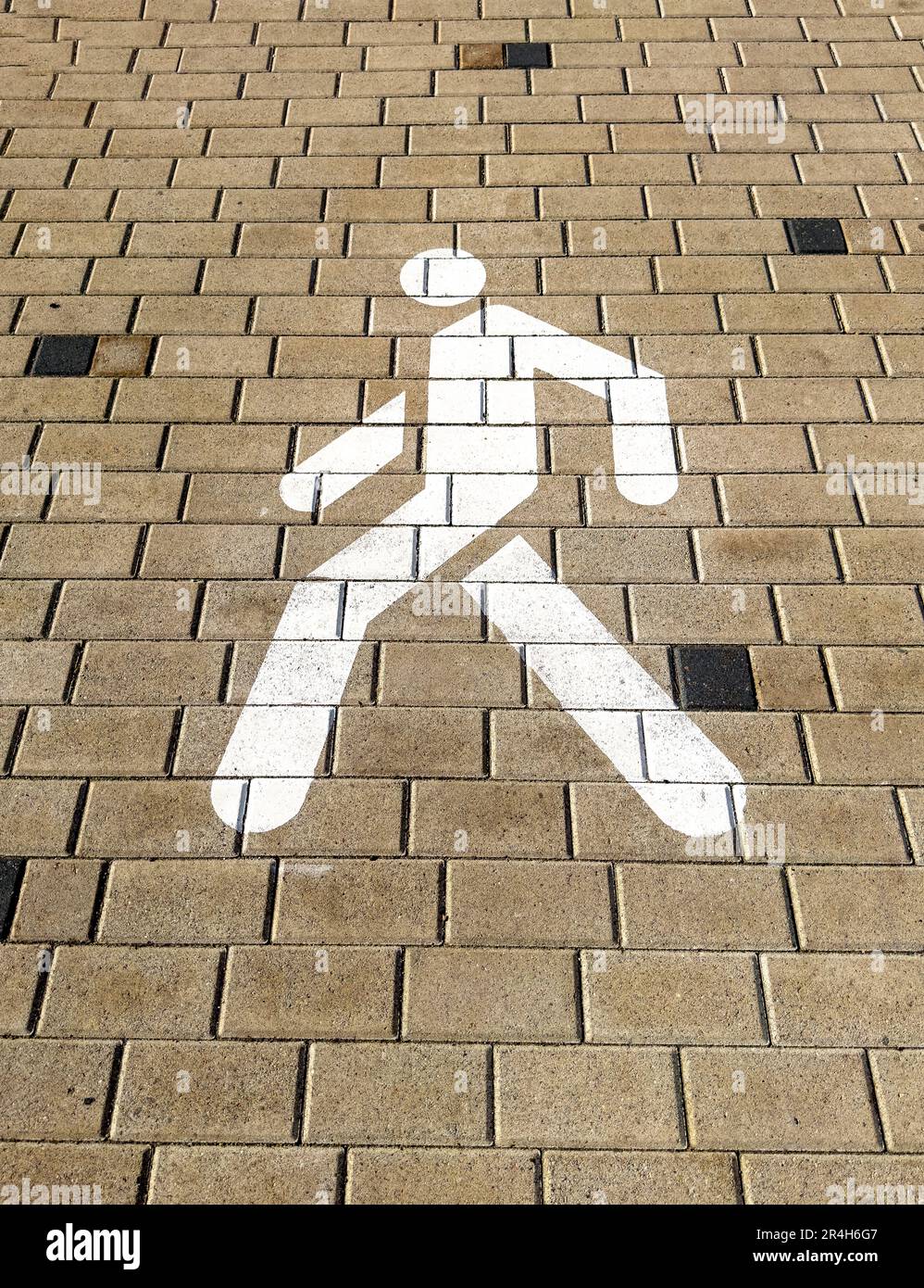 Pedestrian road, sidewalk marking on asphalt Stock Photo - Alamy