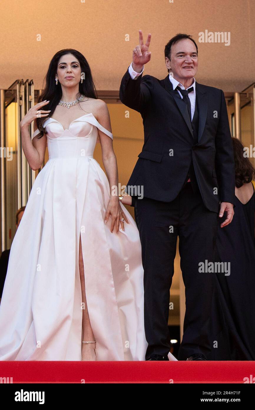 Daniella Pick and Quentin Tarantino pose for photographers upon arrival ...