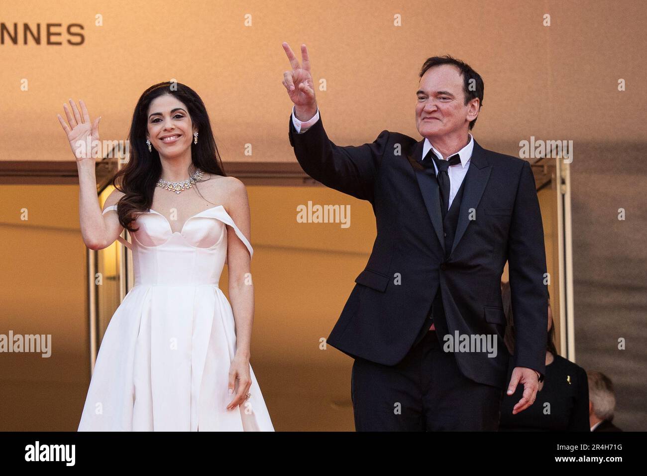 Daniella Pick and Quentin Tarantino pose for photographers upon arrival ...