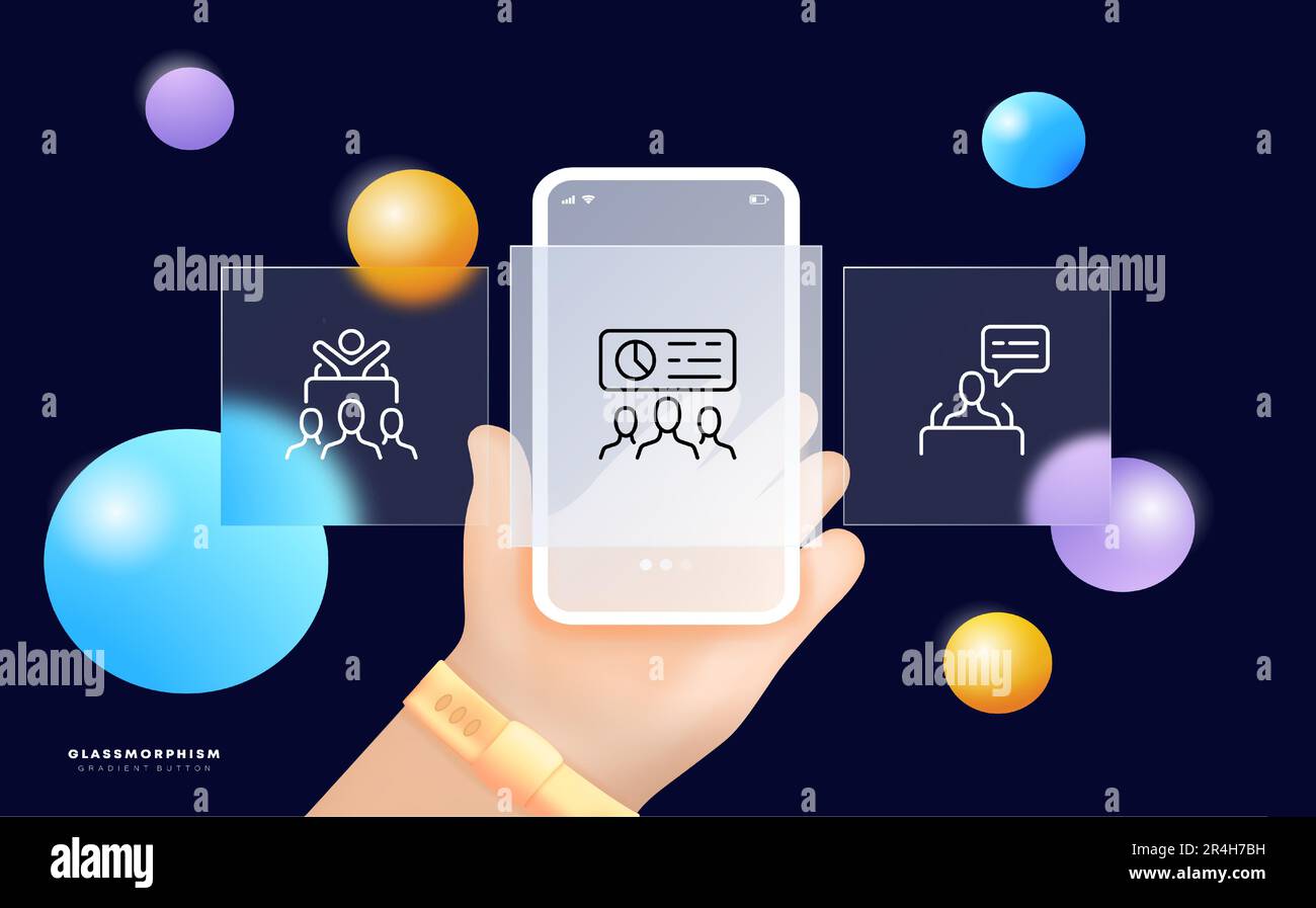 Lecture icon set. Education, learning, sharing, professor, students ...