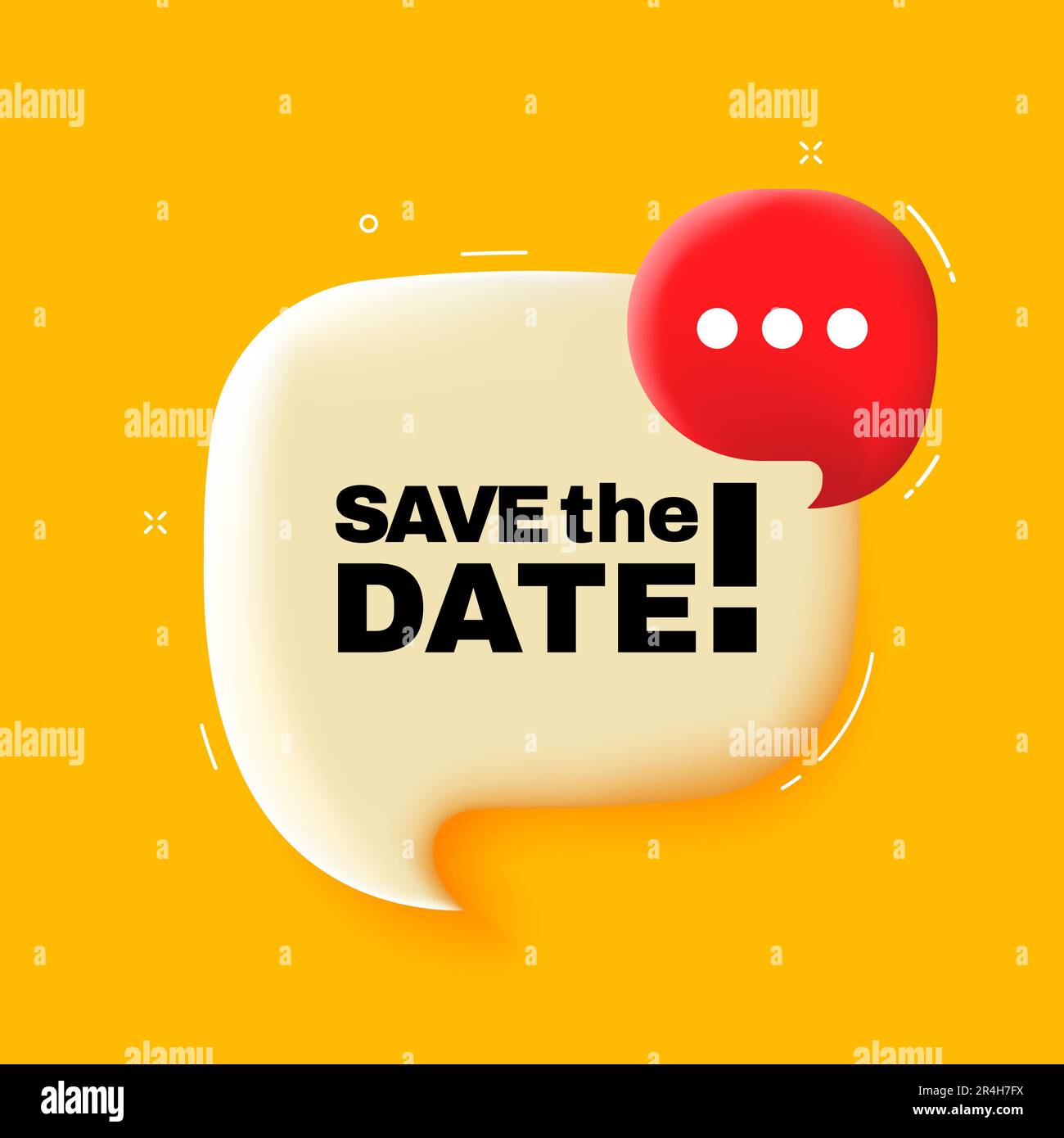 Save the date. Speech bubble with Save the date text. 3d illustration ...