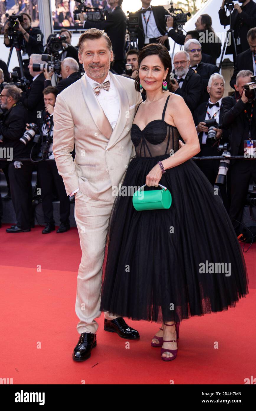 Nikolaj Coster-Waldau, left, and Nukaka Coster-Waldau pose for ...