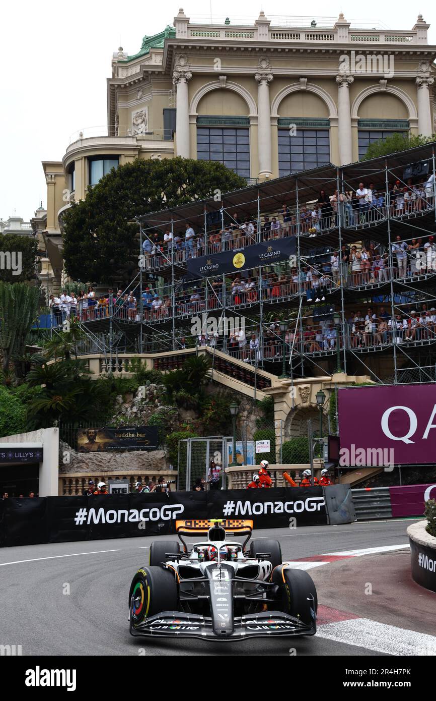 Monaco, Monte Carlo. 28th May, 2023. Lando Norris (GBR) McLaren MCL60. 28.05.2023. Formula 1 ...