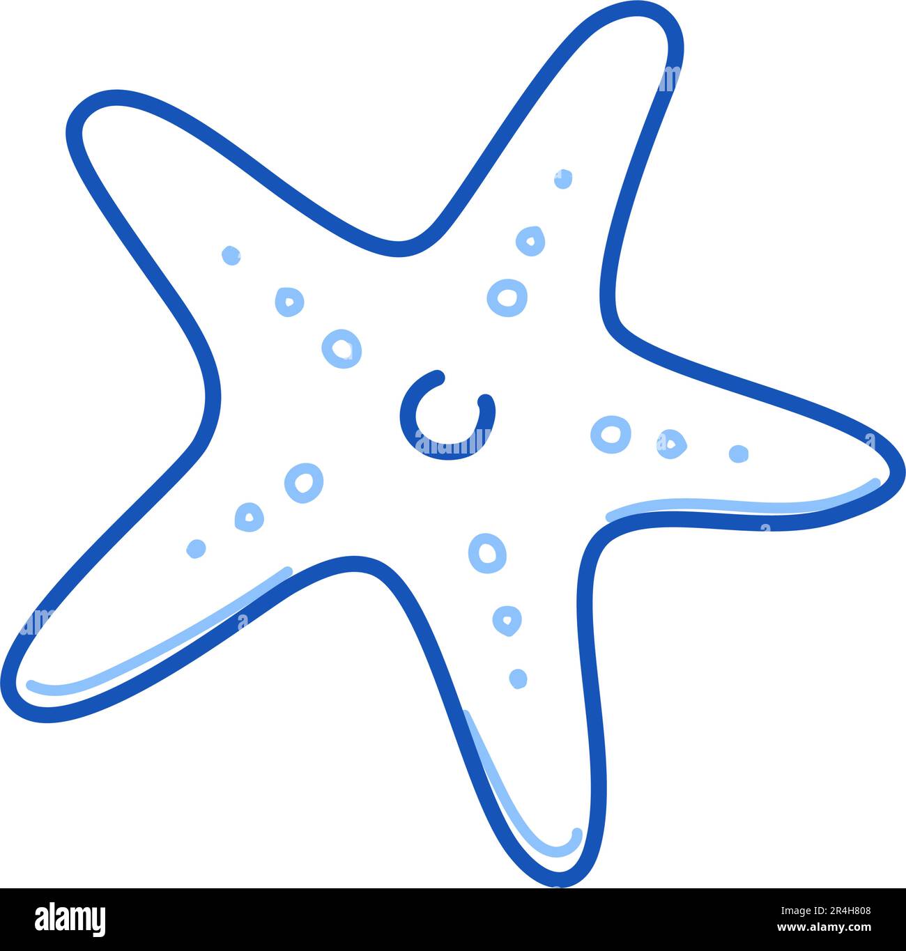 Blue Starfish Outline
