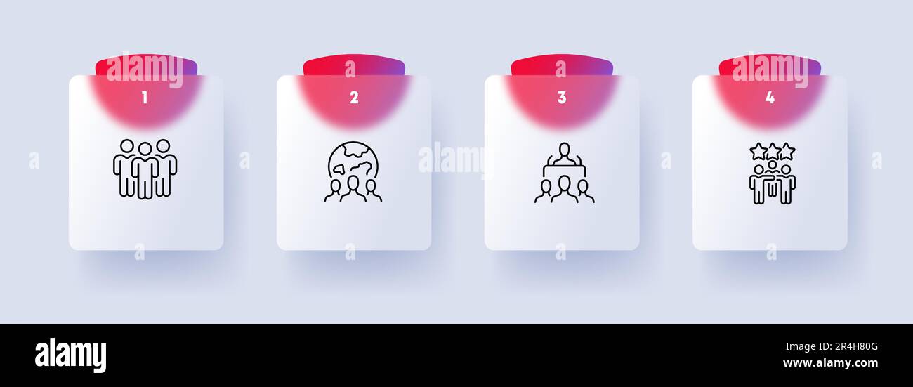 Election process icon set. Voting booth, ballot, candidates, democracy ...