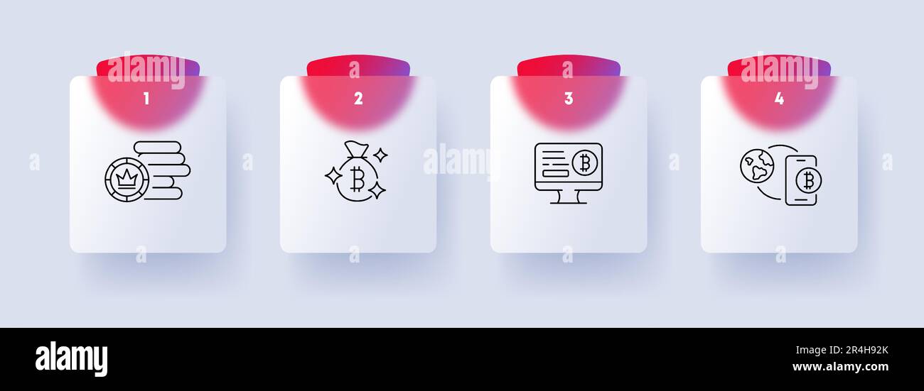 Online payment icon set. E-commerce, digital transactions, secure payment methods. Financial ...