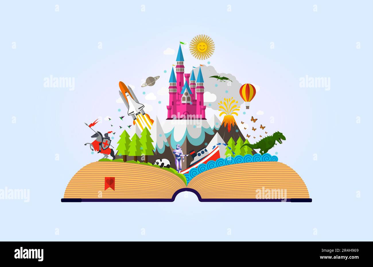 Creativity and Imagination in Childhood - Vibrant Open Book with ... Creativity and Imagination in Childhood - Vibrant Open Book with ...
