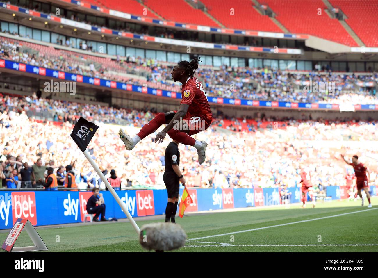 Carlisle United's Omari Patrick celebrates scoring their side's first ...