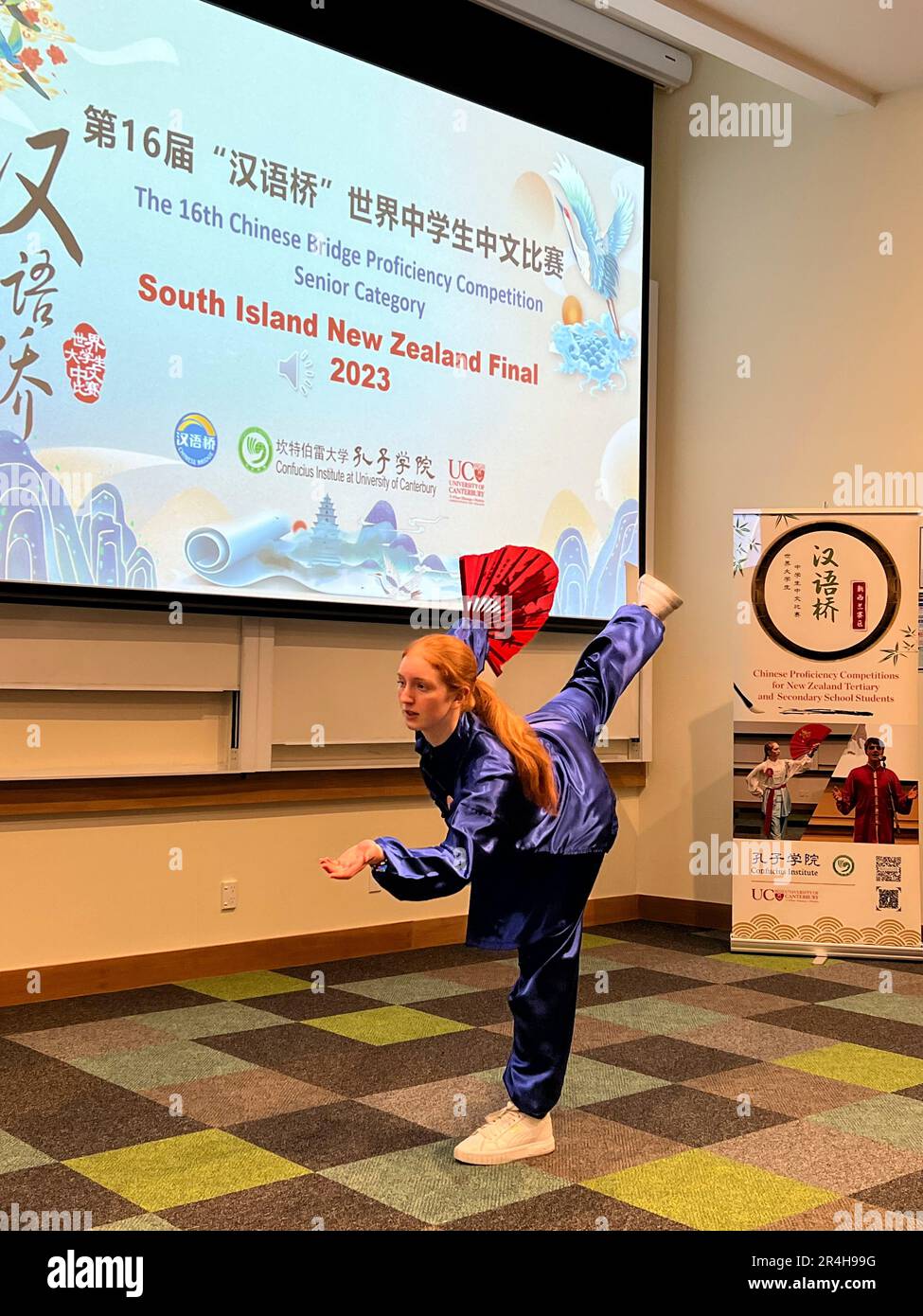 (230528) -- CHRISTCHURCH, May 28, 2023 (Xinhua) -- A contestant ...