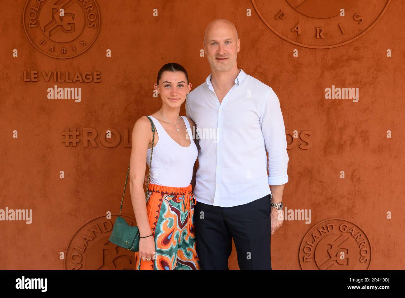 Paris, France. 28th May, 2023. Thierry Omeyer and his daughter Manon at ...
