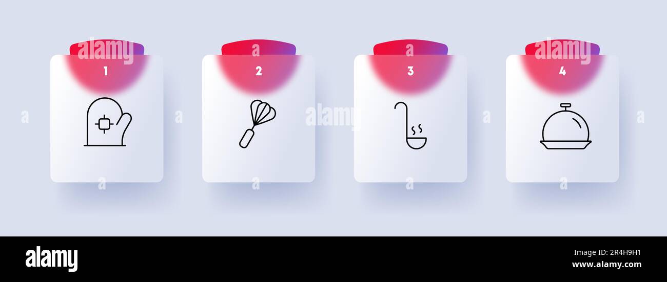 Kitchen utensils icon set. Cooking, food preparation, culinary tools ...