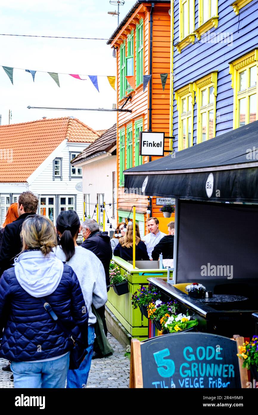 Stavanger, Rogaland, Norway, May 19 2023, People Walking Past Famous ...